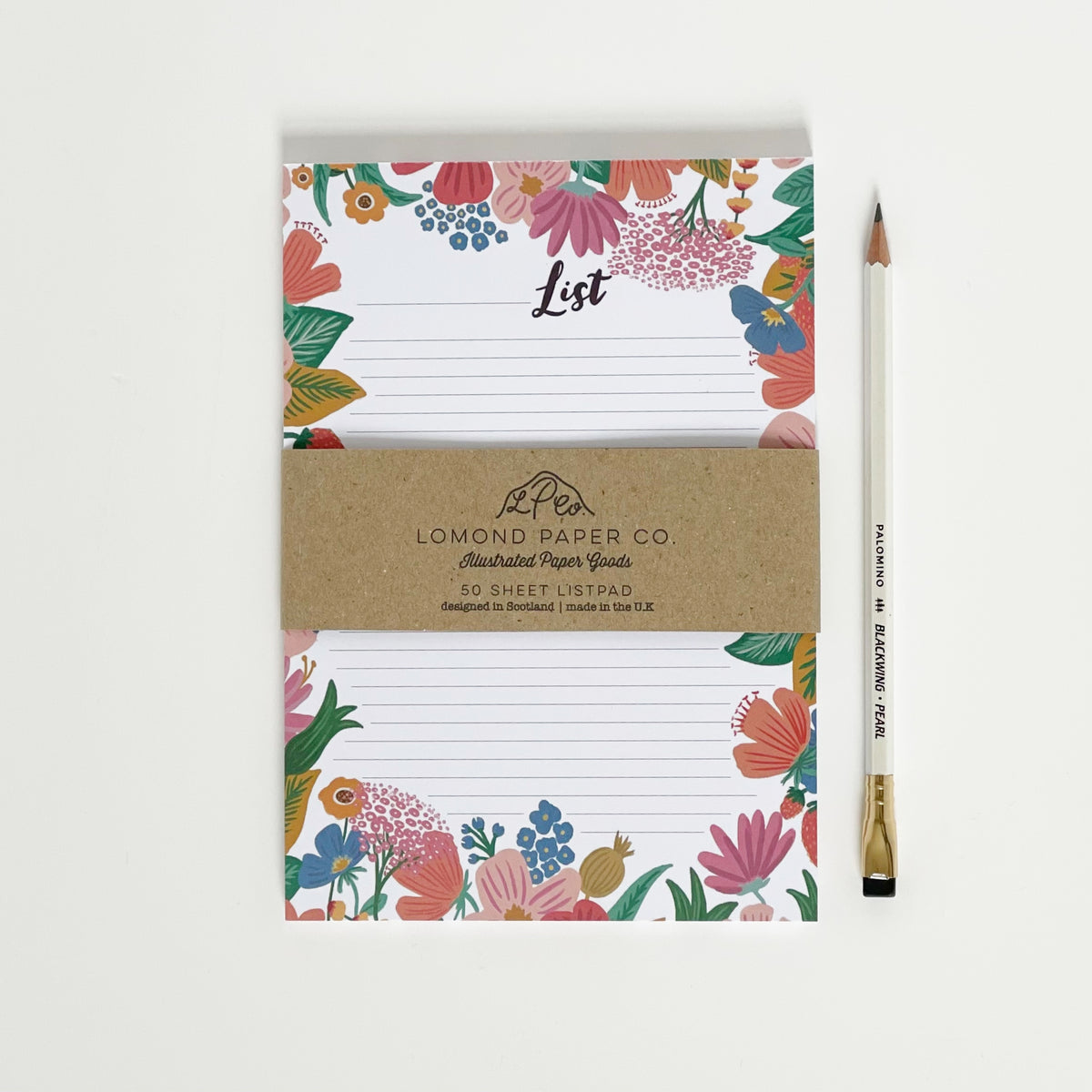 A5 Floral List Pad– Lomond Paper Co.