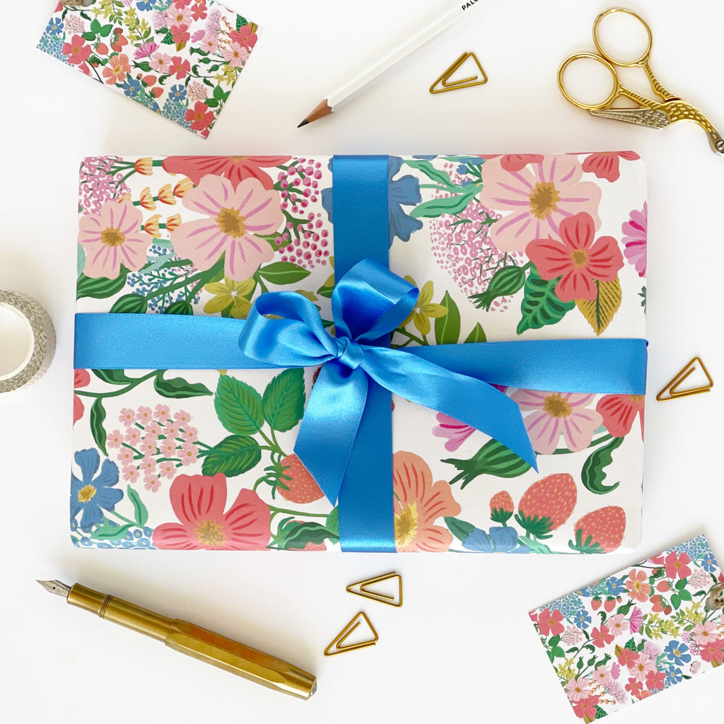 Summer Flowers Cream - Eco Friendly Gift Wrap & Tags – Lomond Paper Co.