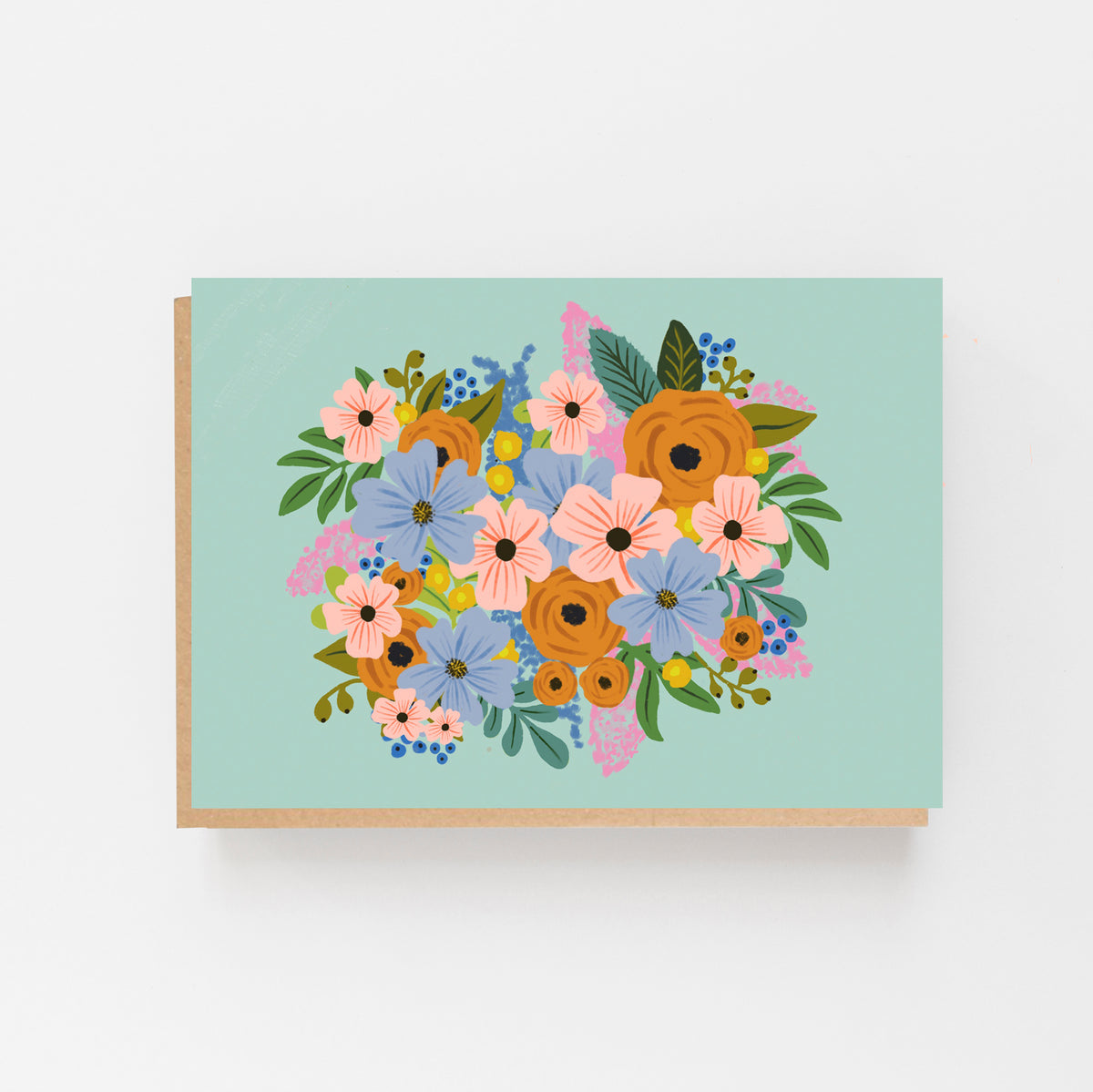Green Flower Colourful Blank Card– Lomond Paper Co.