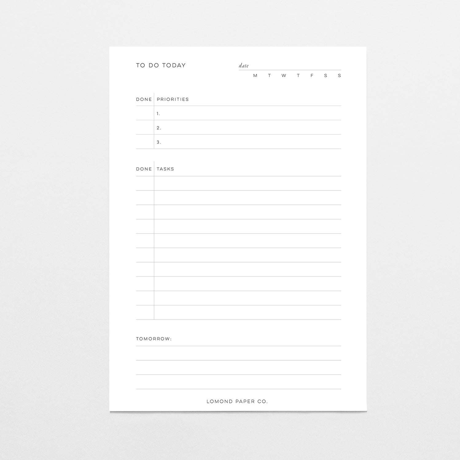 To Do Today - Instant Download– Lomond Paper Co.