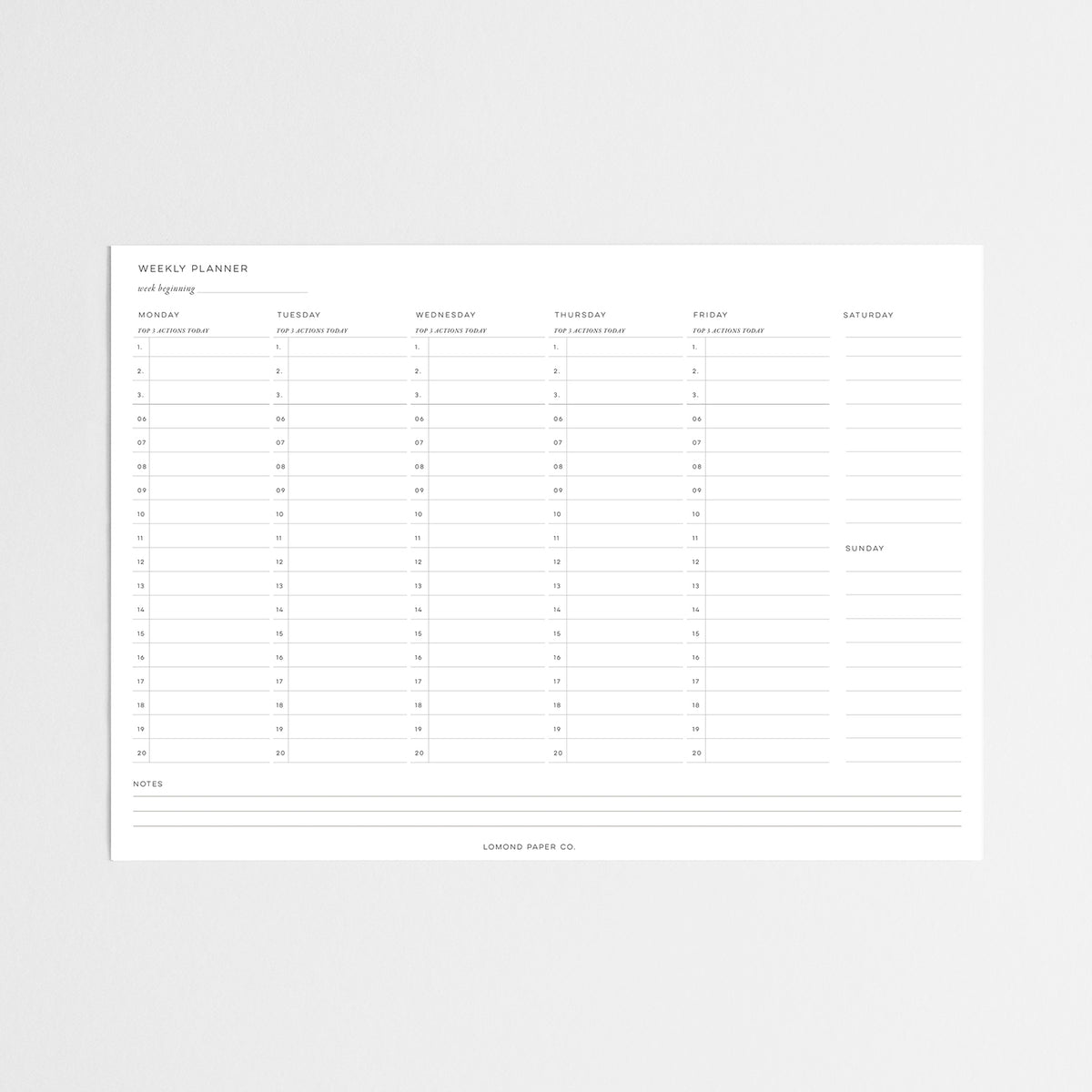 A4 Weekly Planner - Instant Download – Lomond Paper Co.